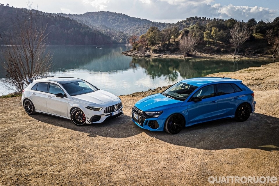 Audi RS 3 vs Mercedes-AMG 45: la Prova-confronto con le prestazioni in ...